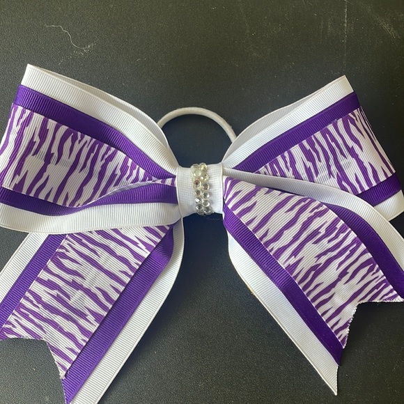 Accessories | Big Bows Cheer Style Handmade Triple Layered Zebra Print ...